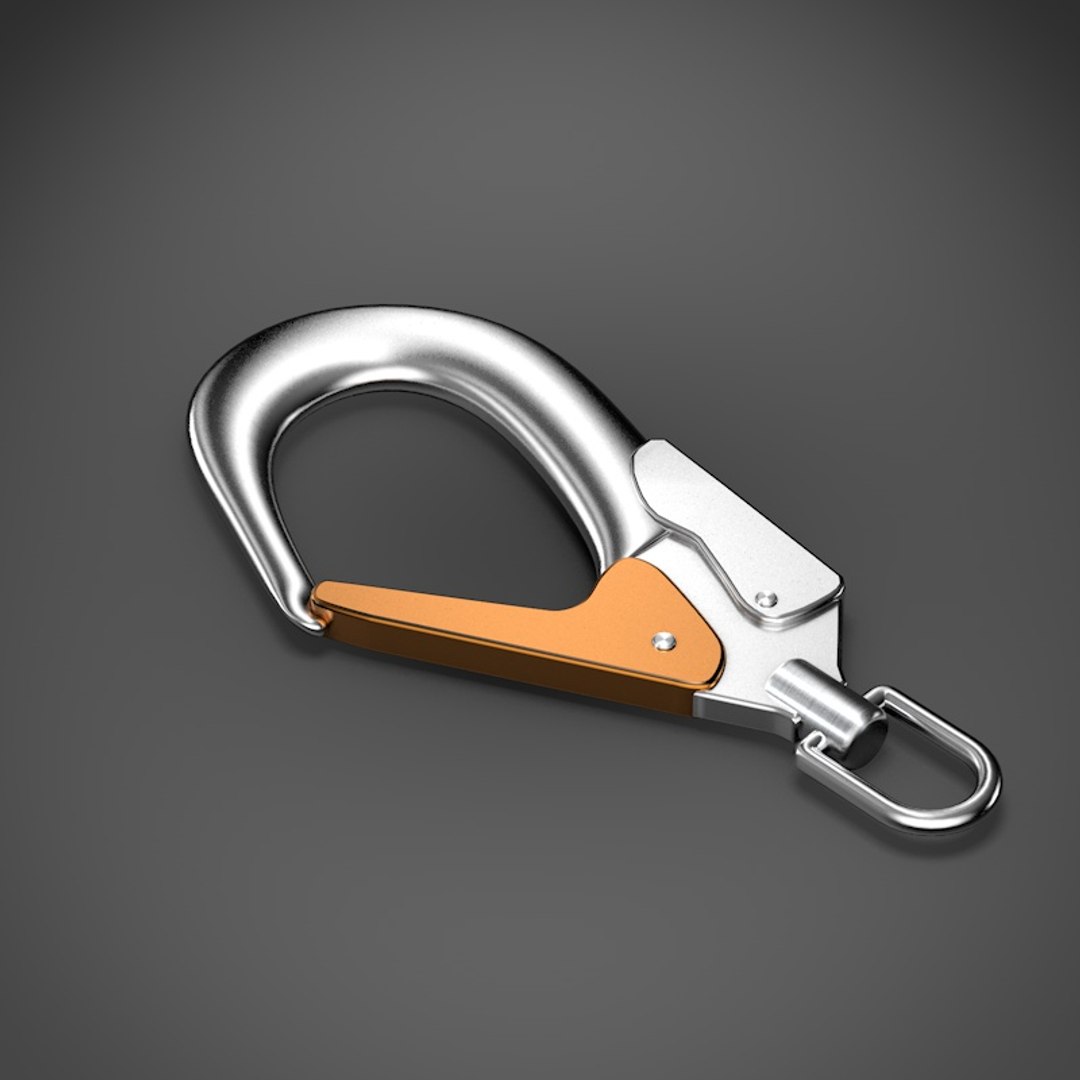 3d Carabiner Hook Model
