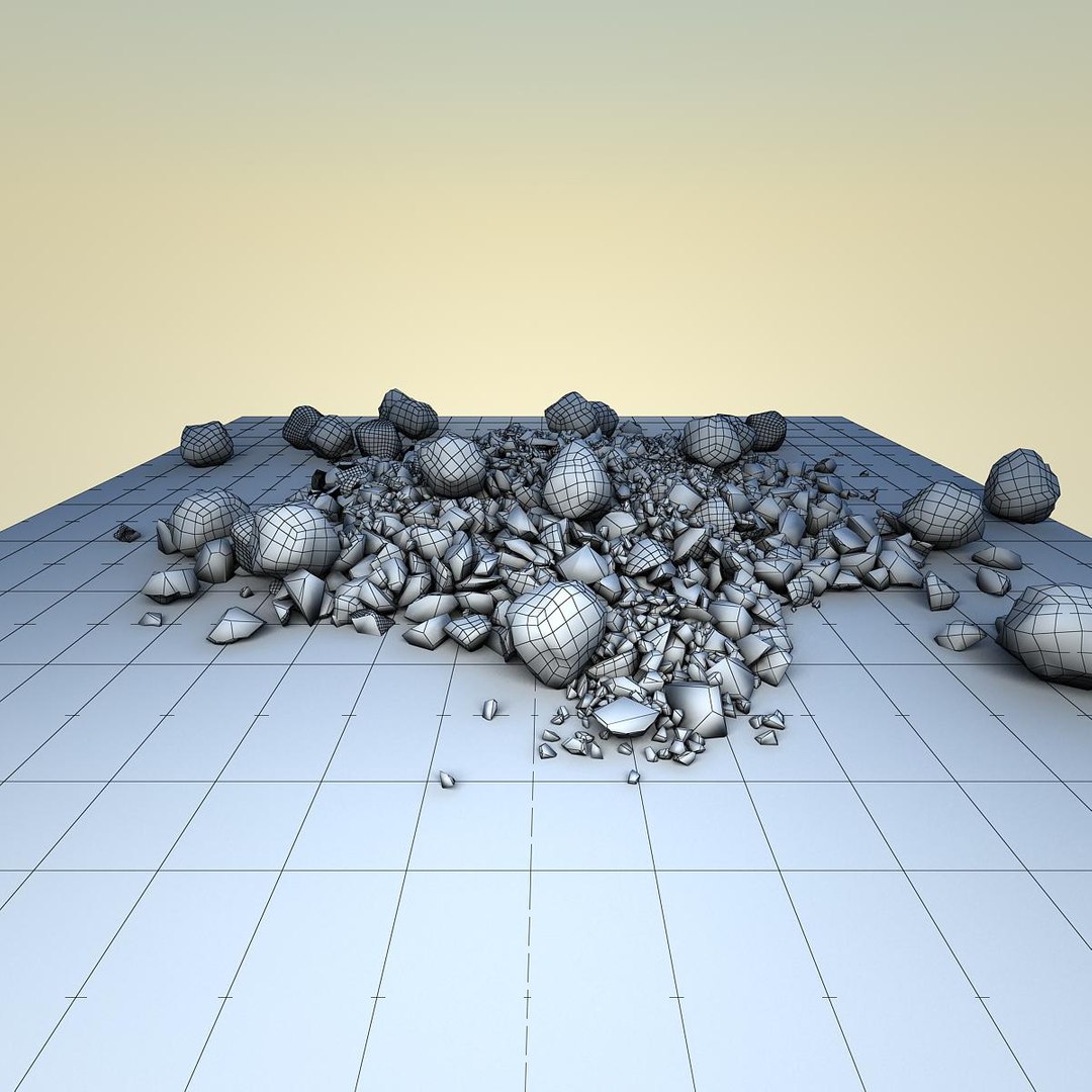 3d Model Rocks Debris 1