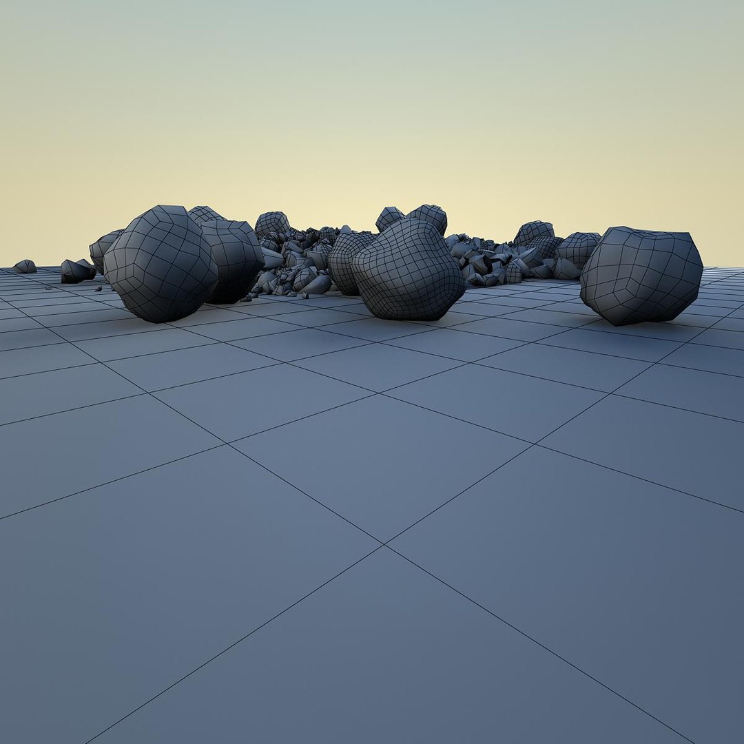 3d Model Rocks Debris 1