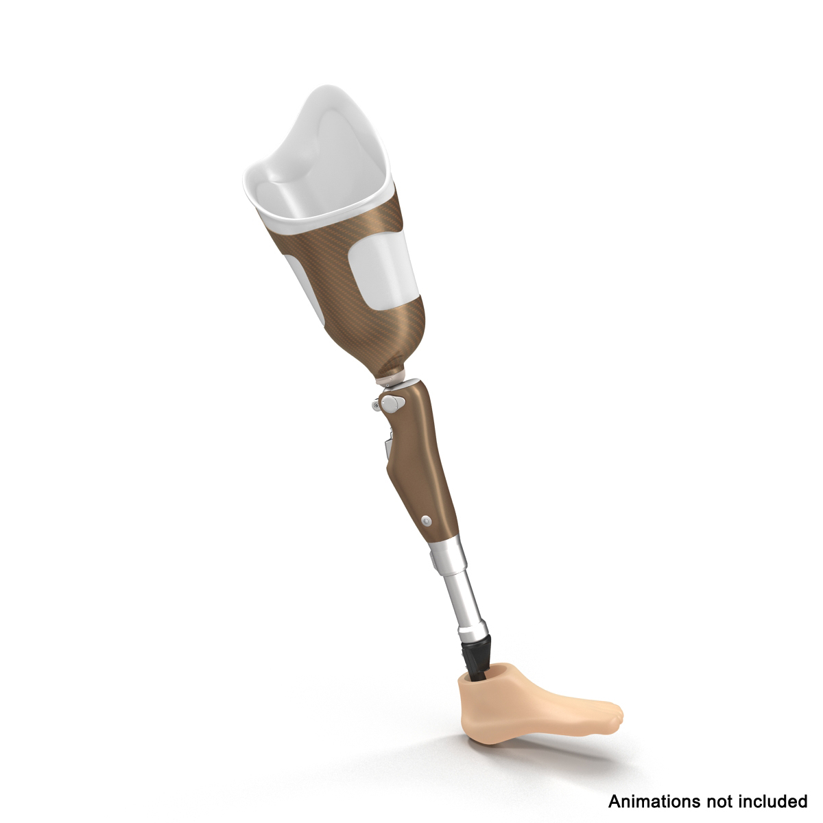 3d model prosthetic leg arm rigged