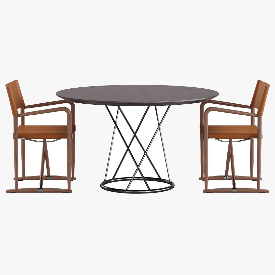 Table And Chair Torcello Luchino By Flexform 3D Model - TurboSquid 2425751