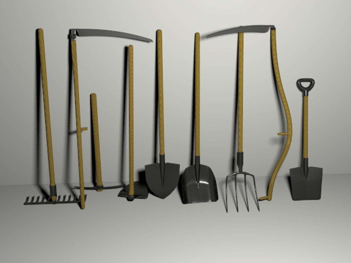 Garden Tools Pack 3d 3ds