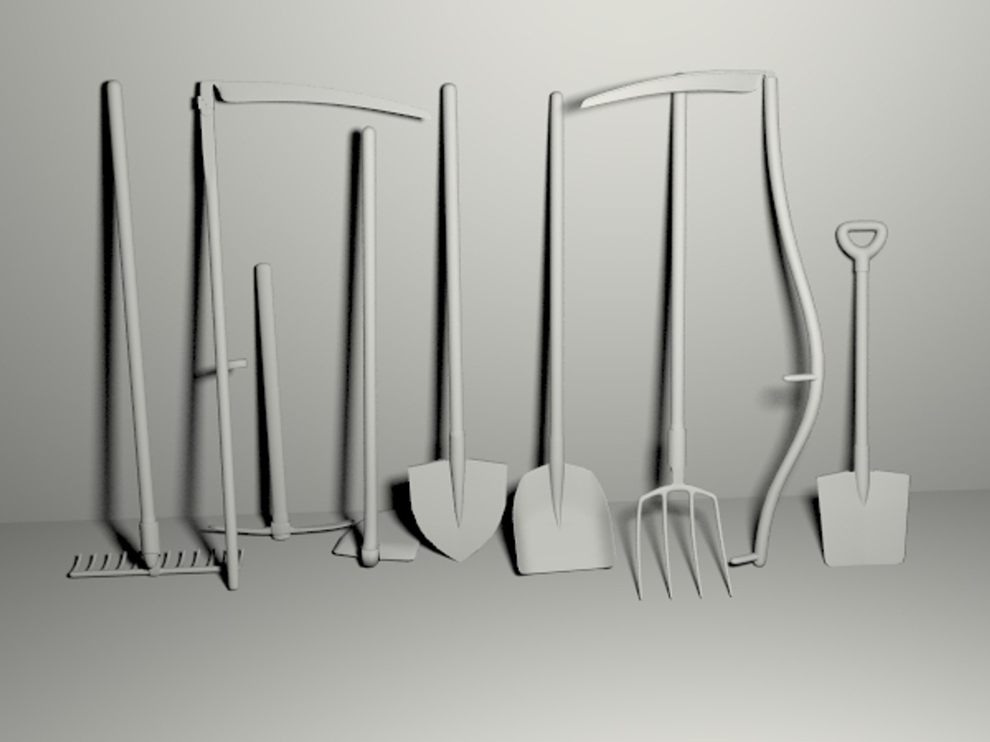 Garden Tools Pack 3d 3ds