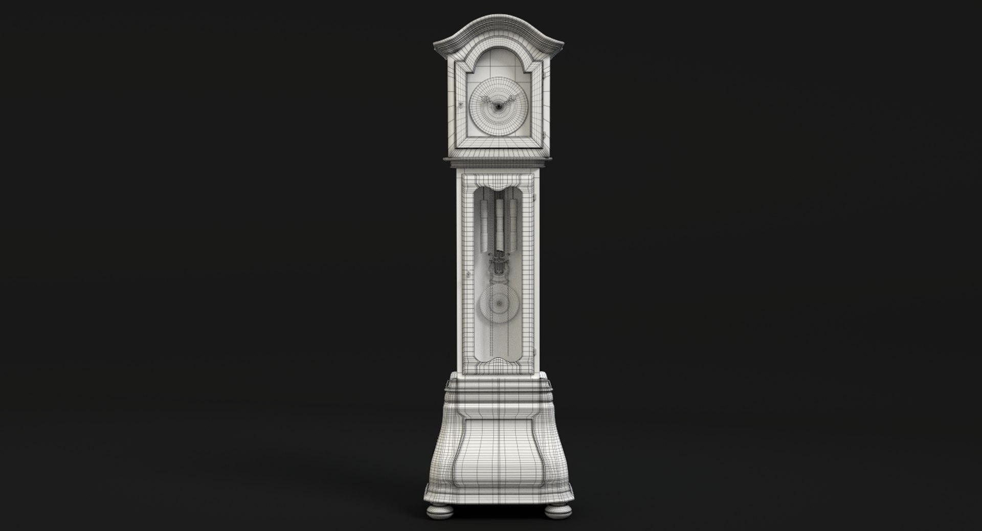 3d Grandfather Clock Model