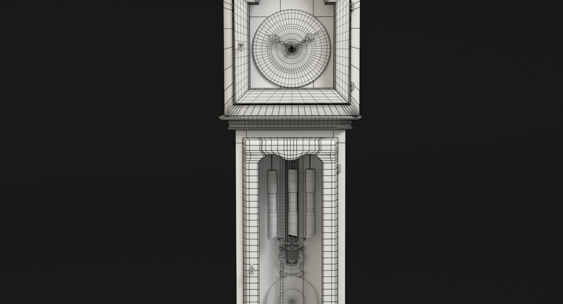 3d Grandfather Clock Model