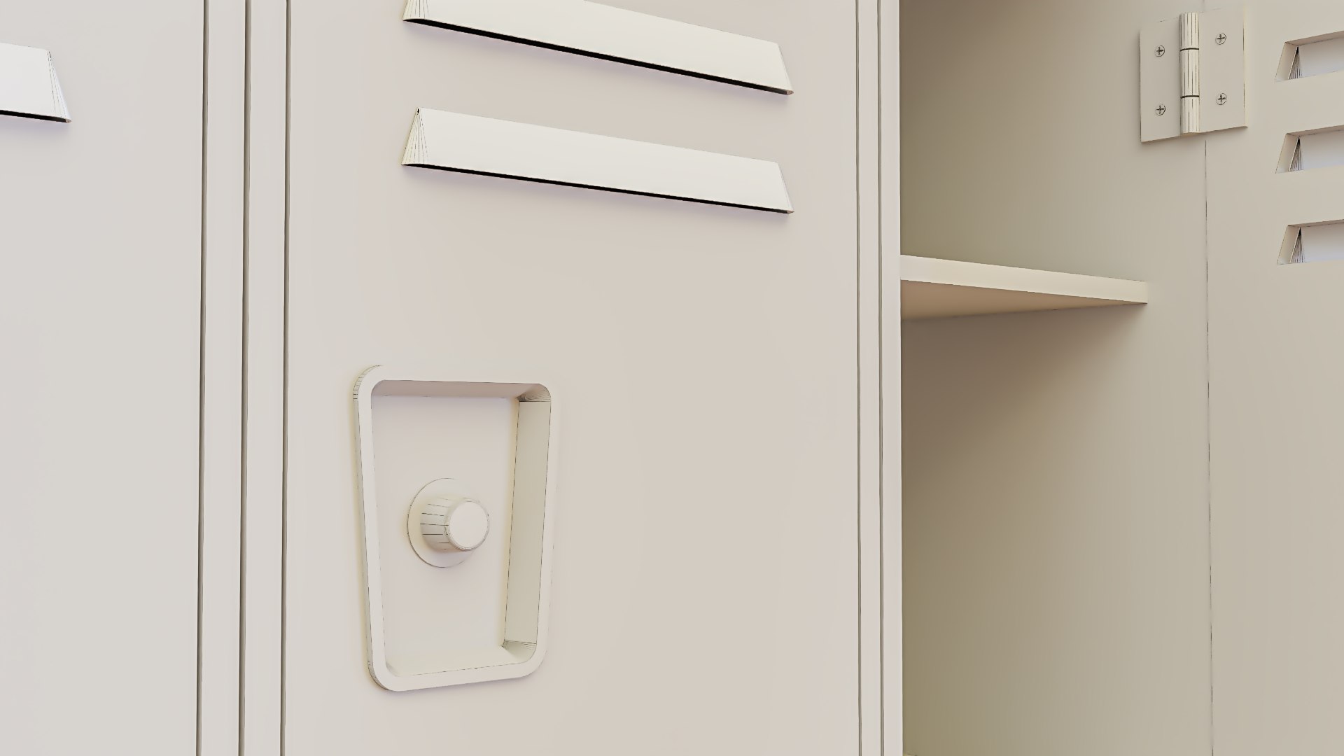 3D Commercial Lockers Row Interior Model - TurboSquid 1636019