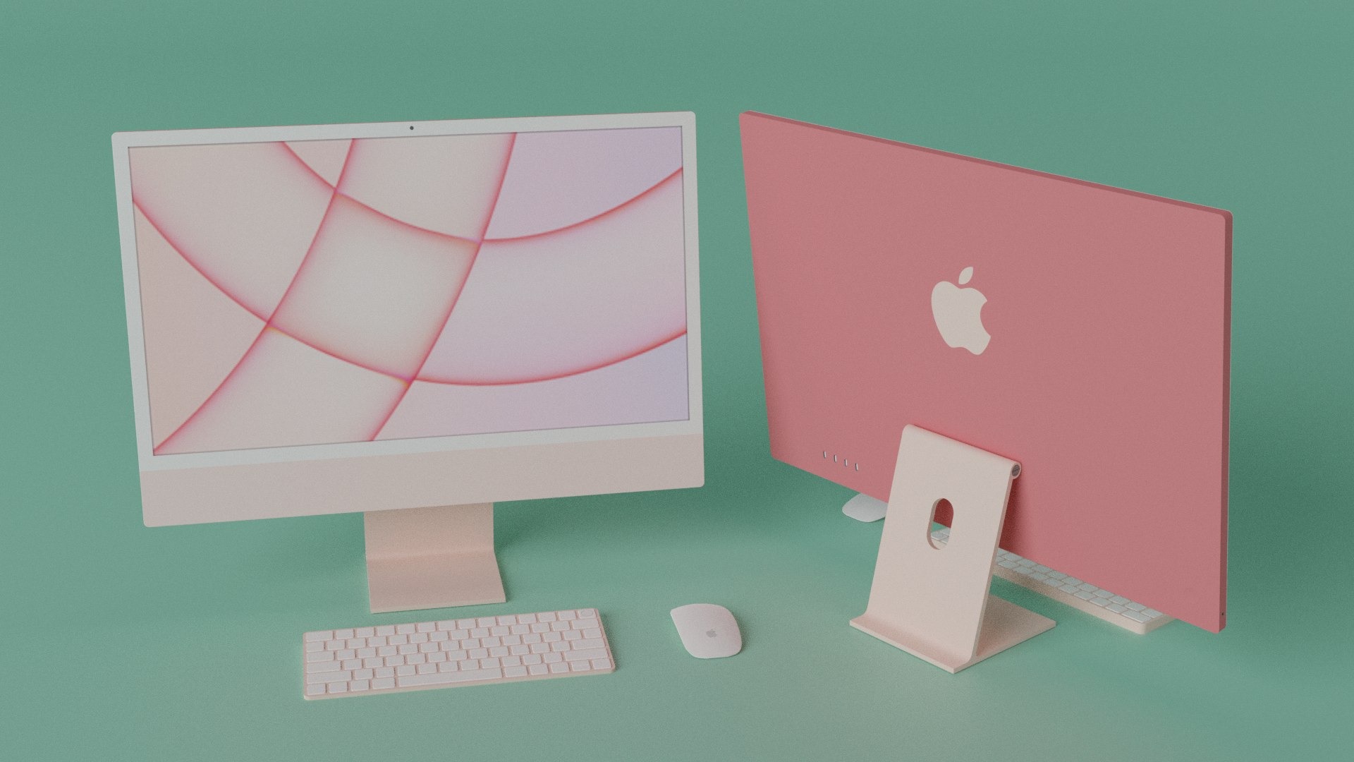 IMac 24-inch 2021 Pink 3D model - TurboSquid 1937955