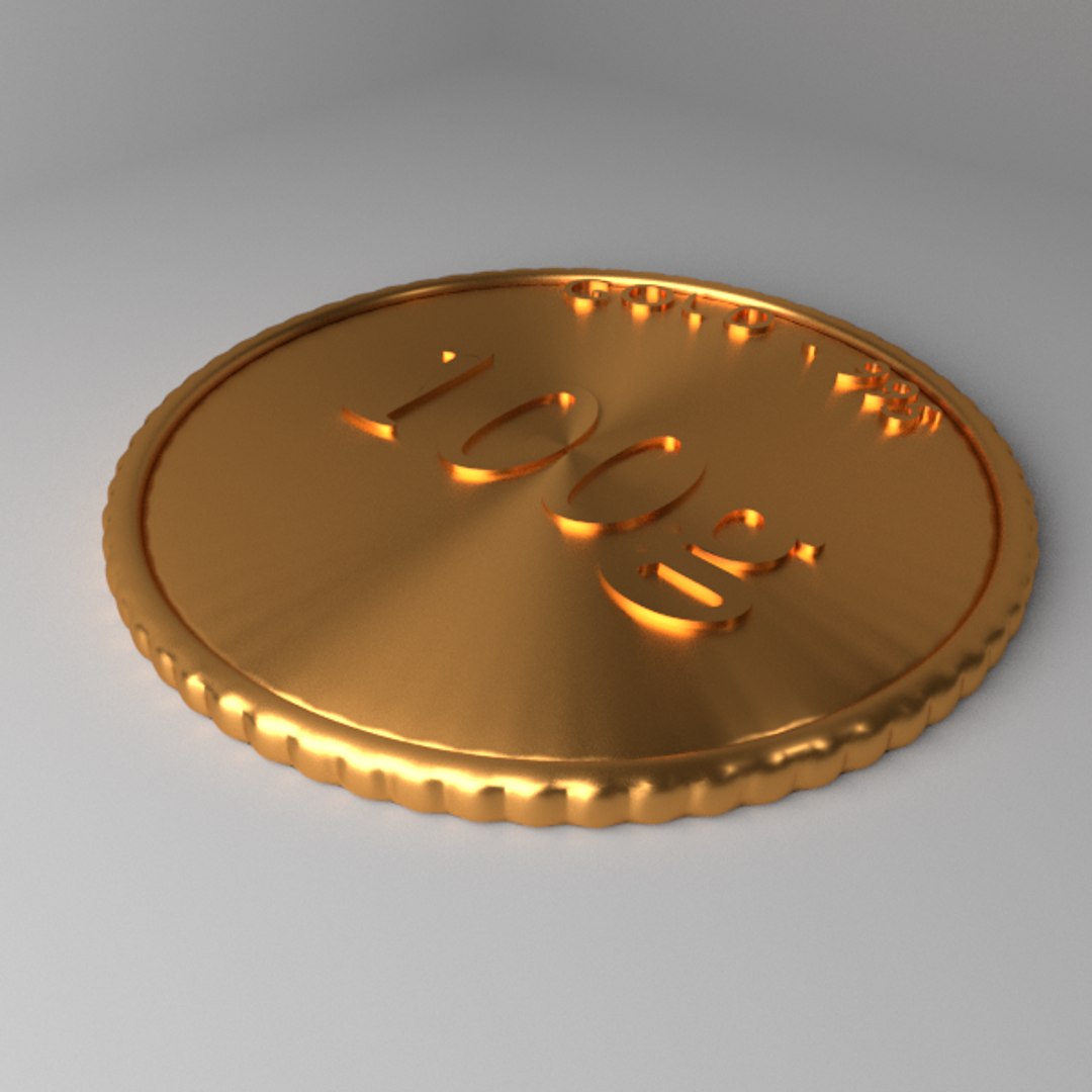 Goldcoin 100 gram 3D - TurboSquid 1596830