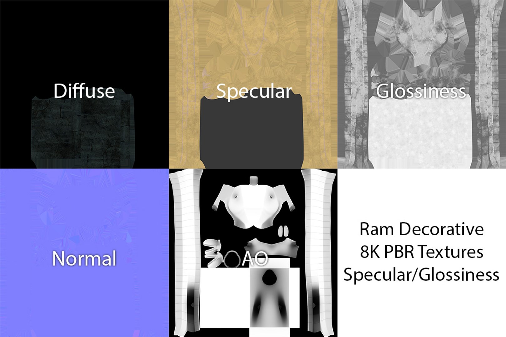 Ram Decorative Statue 8K PBR Textures 3D Model - TurboSquid 2216010