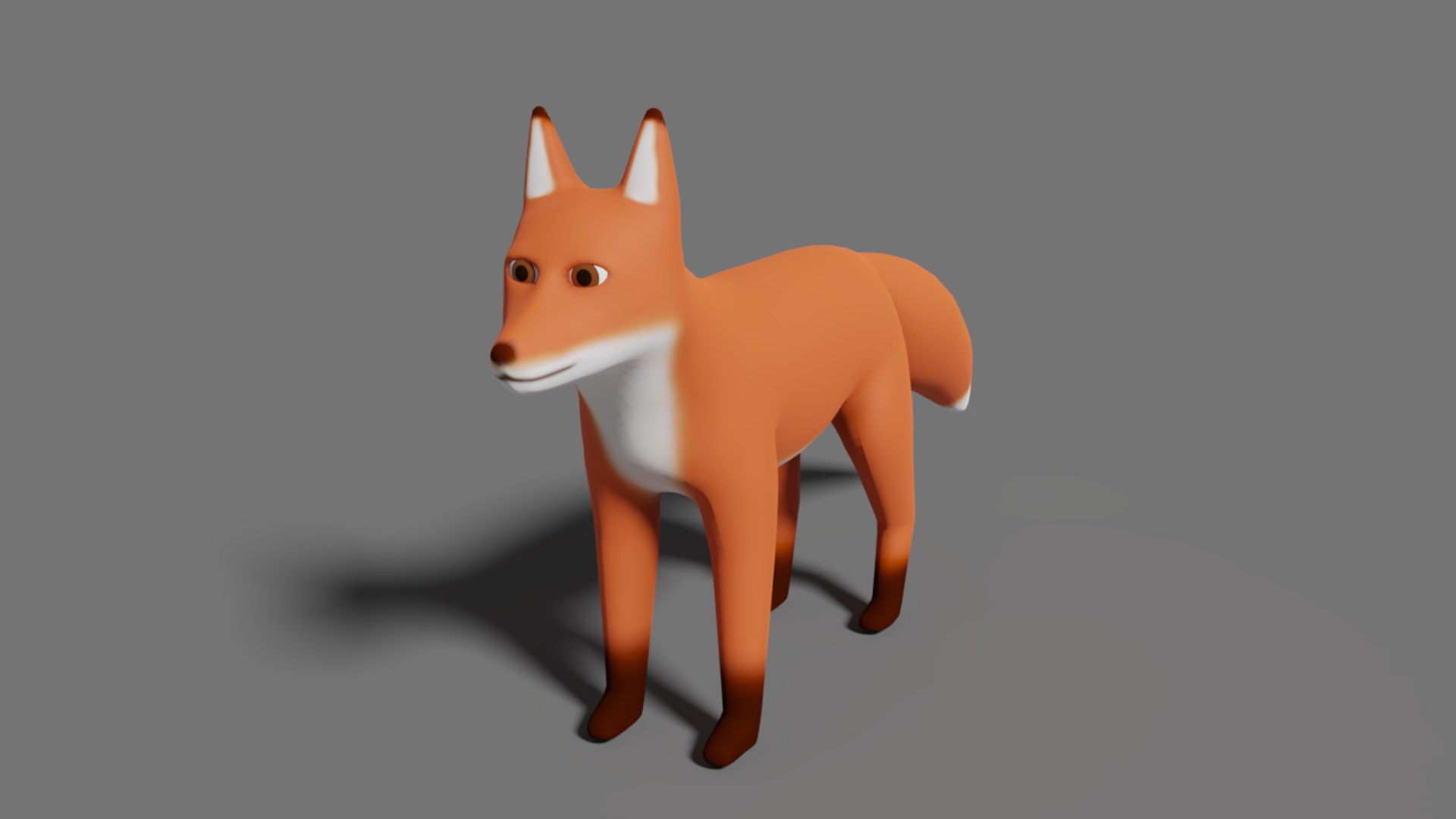 Fox Cartoon 3D Model - TurboSquid 1397619