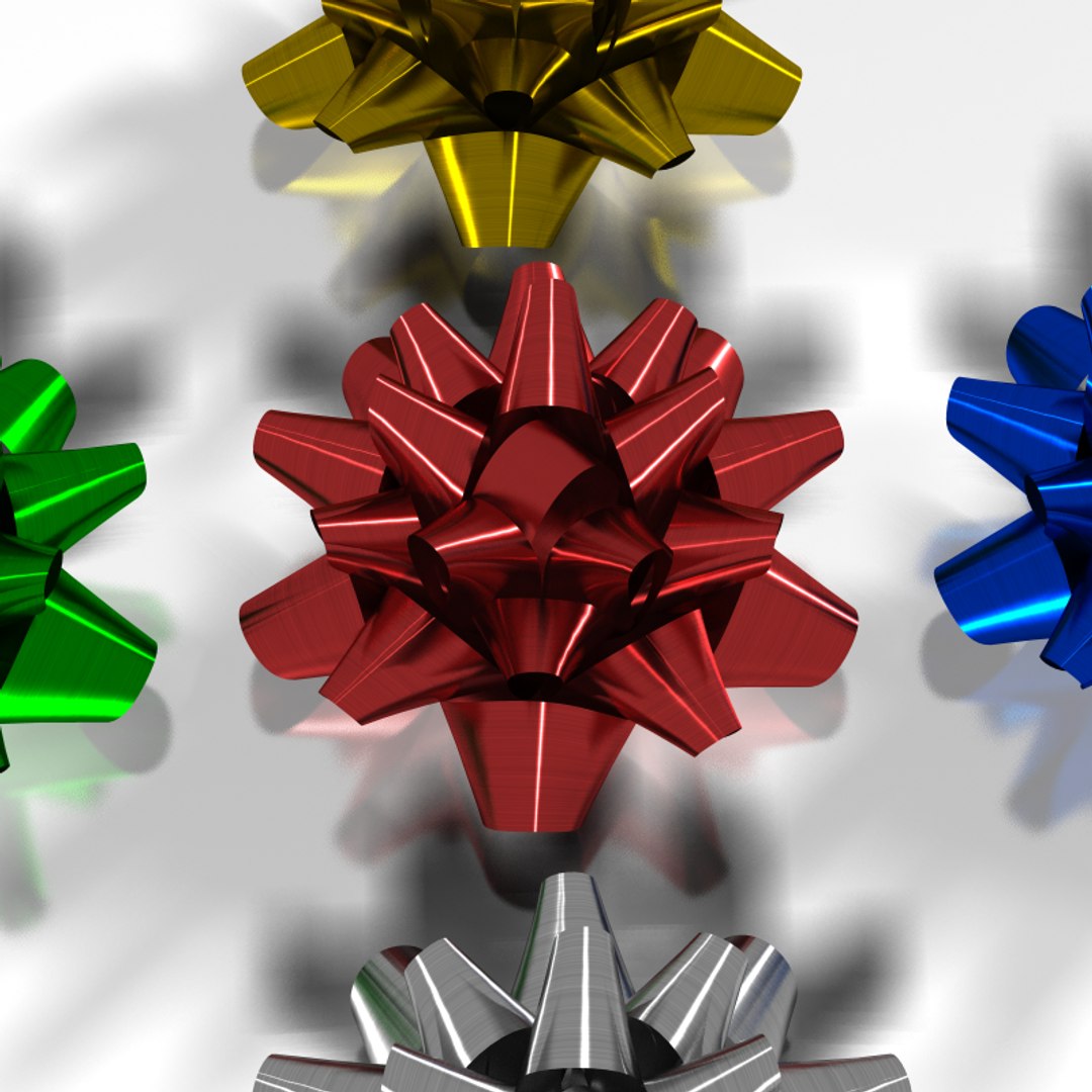 3d Holiday Gift Bows
