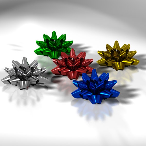 3d holiday gift bows