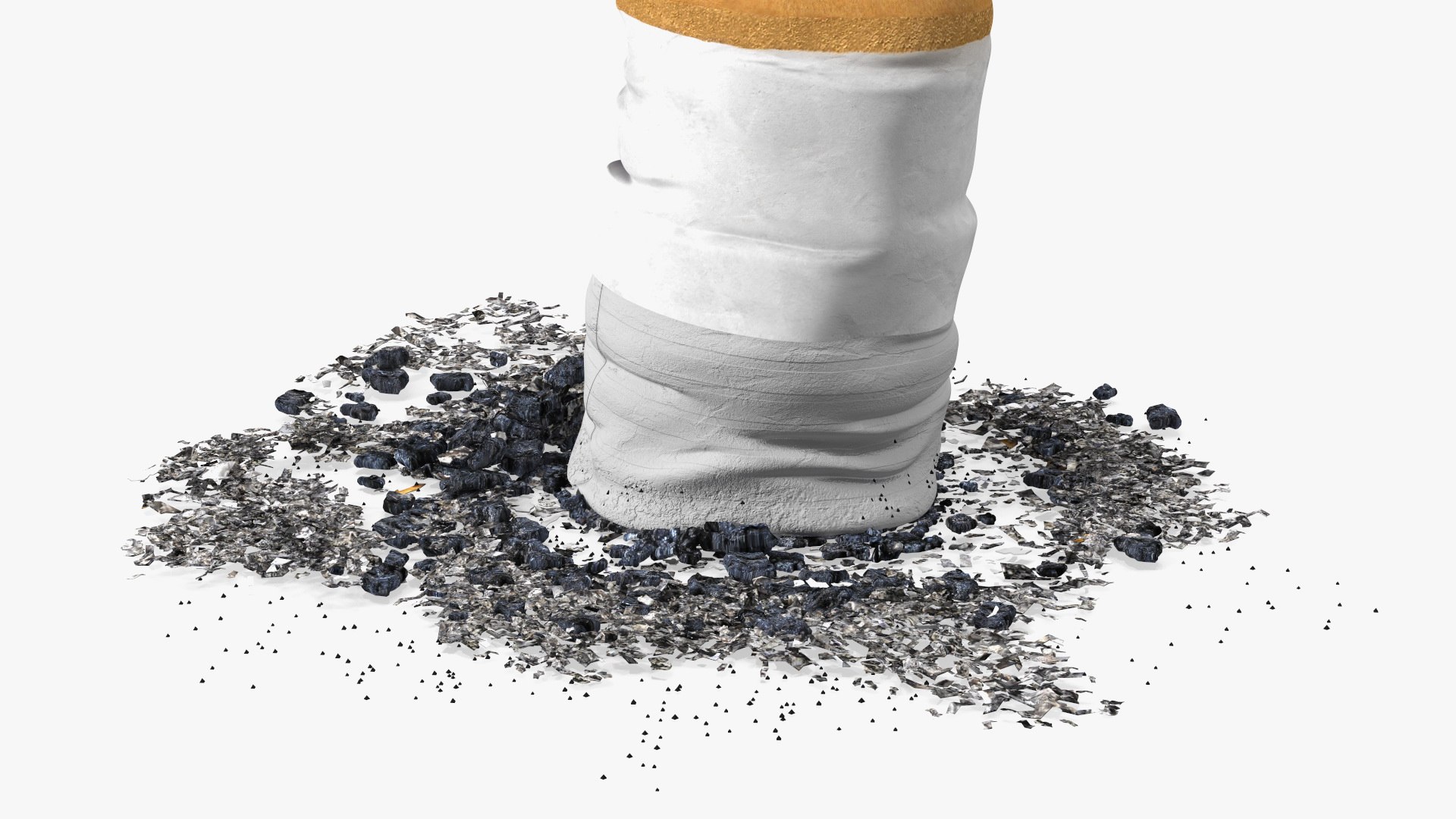 Extinguished Cigarette Butt Model - TurboSquid 2222015