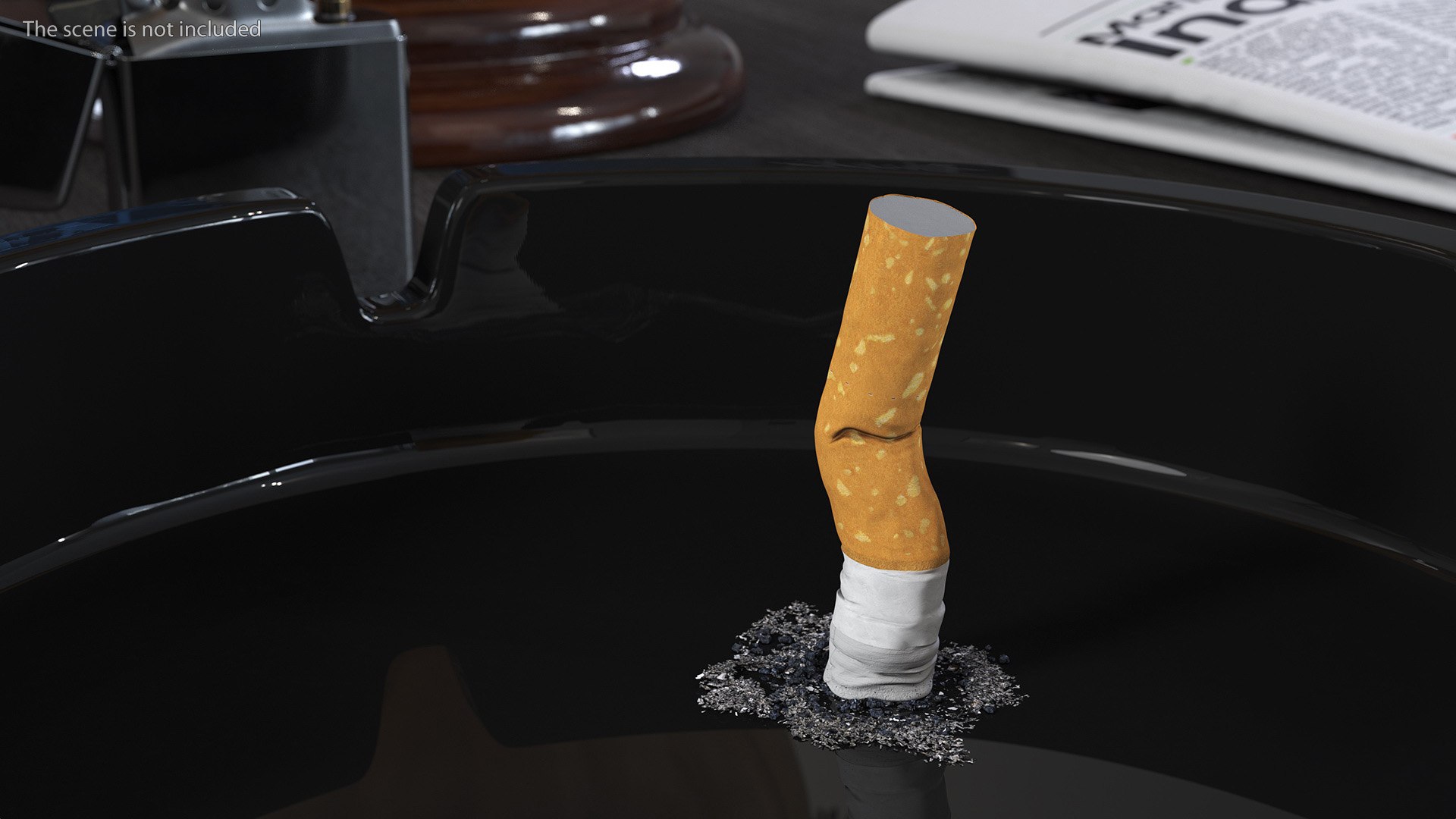 Extinguished Cigarette Butt Model - TurboSquid 2222015
