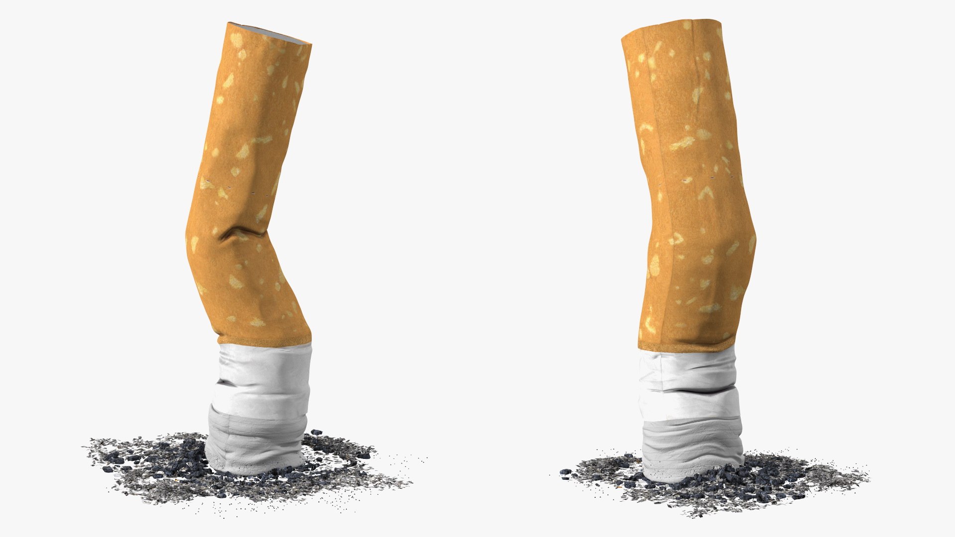 Extinguished Cigarette Butt Model - TurboSquid 2222015