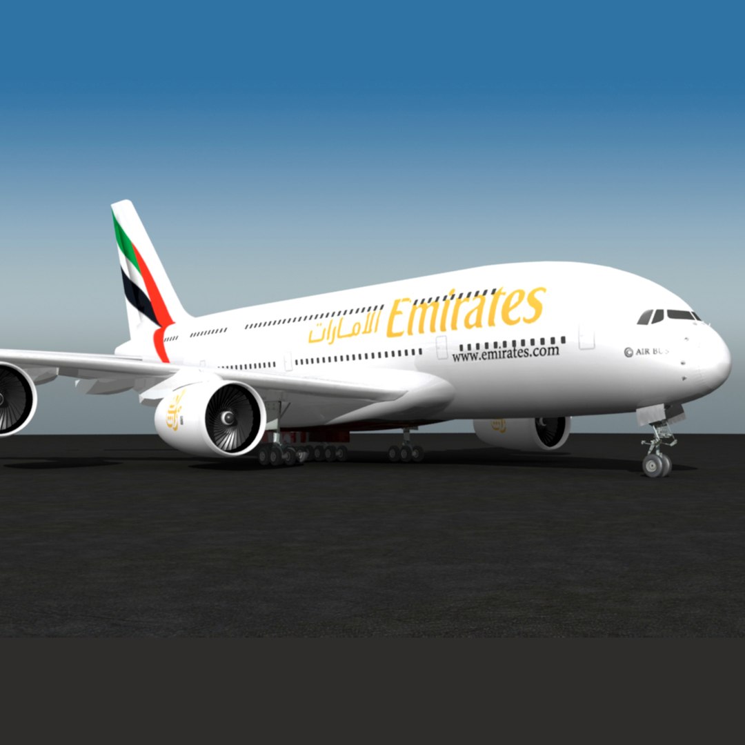 Emirates Airbus A380 3D - TurboSquid 1289108