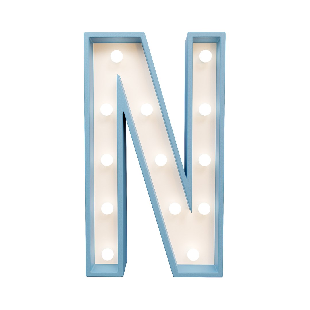 Marquee Letter N Led Glow Sign 3dmodel 3D - TurboSquid 1973840