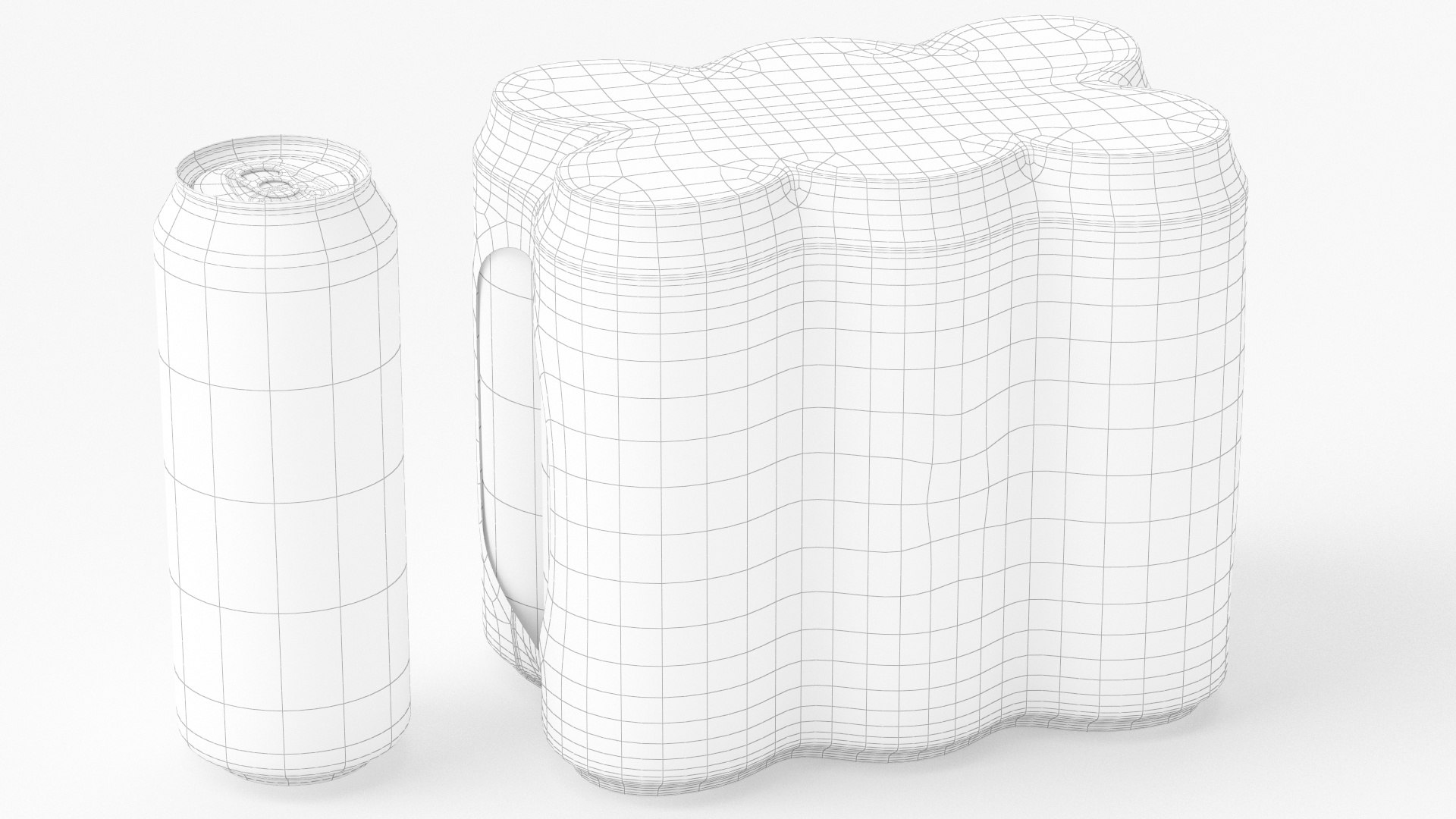 3D pack cans shrinkwrapped packaging - TurboSquid 1619106