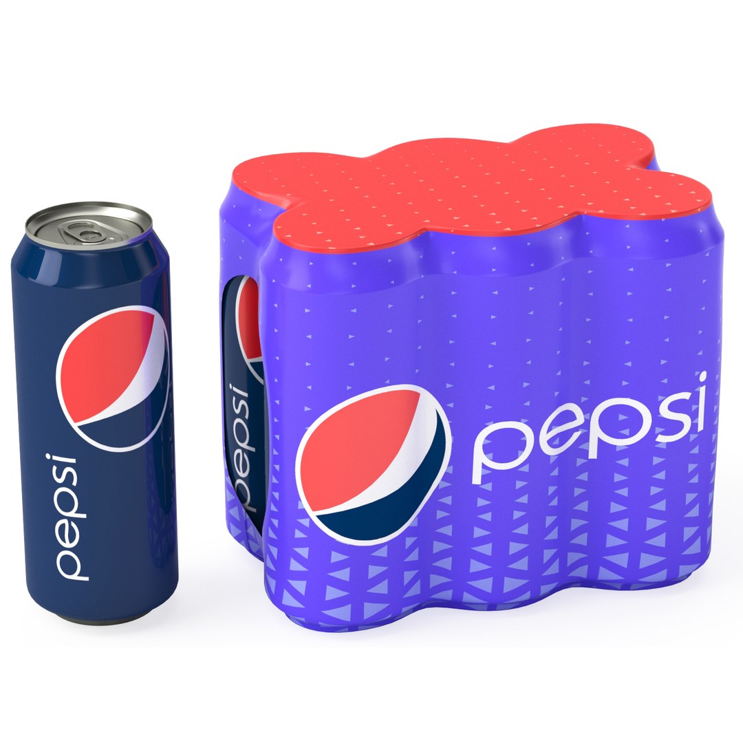 3D pack cans shrinkwrapped packaging - TurboSquid 1619106