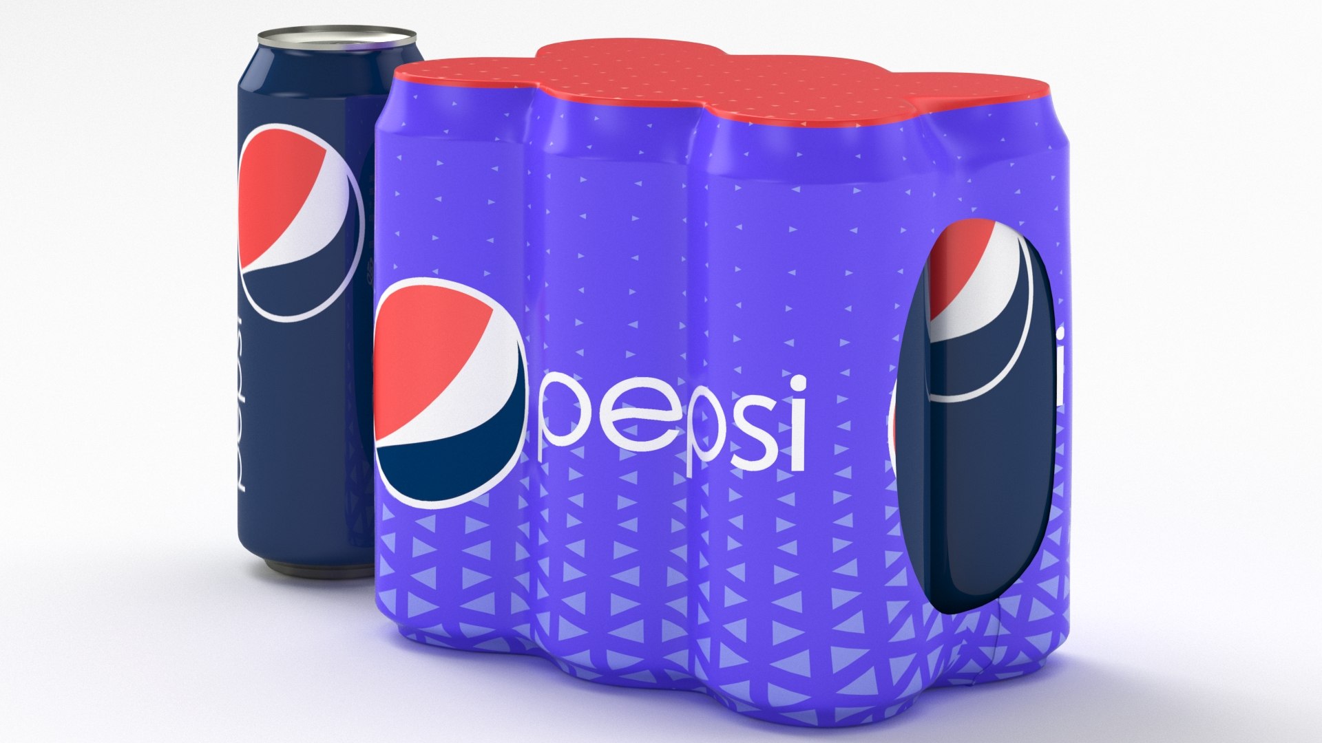 3D pack cans shrinkwrapped packaging - TurboSquid 1619106