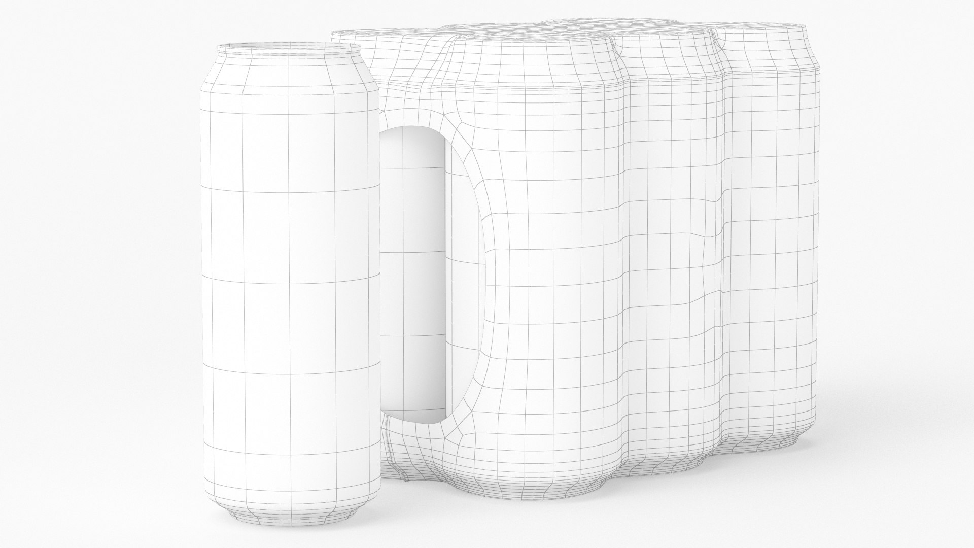 3D pack cans shrinkwrapped packaging - TurboSquid 1619106