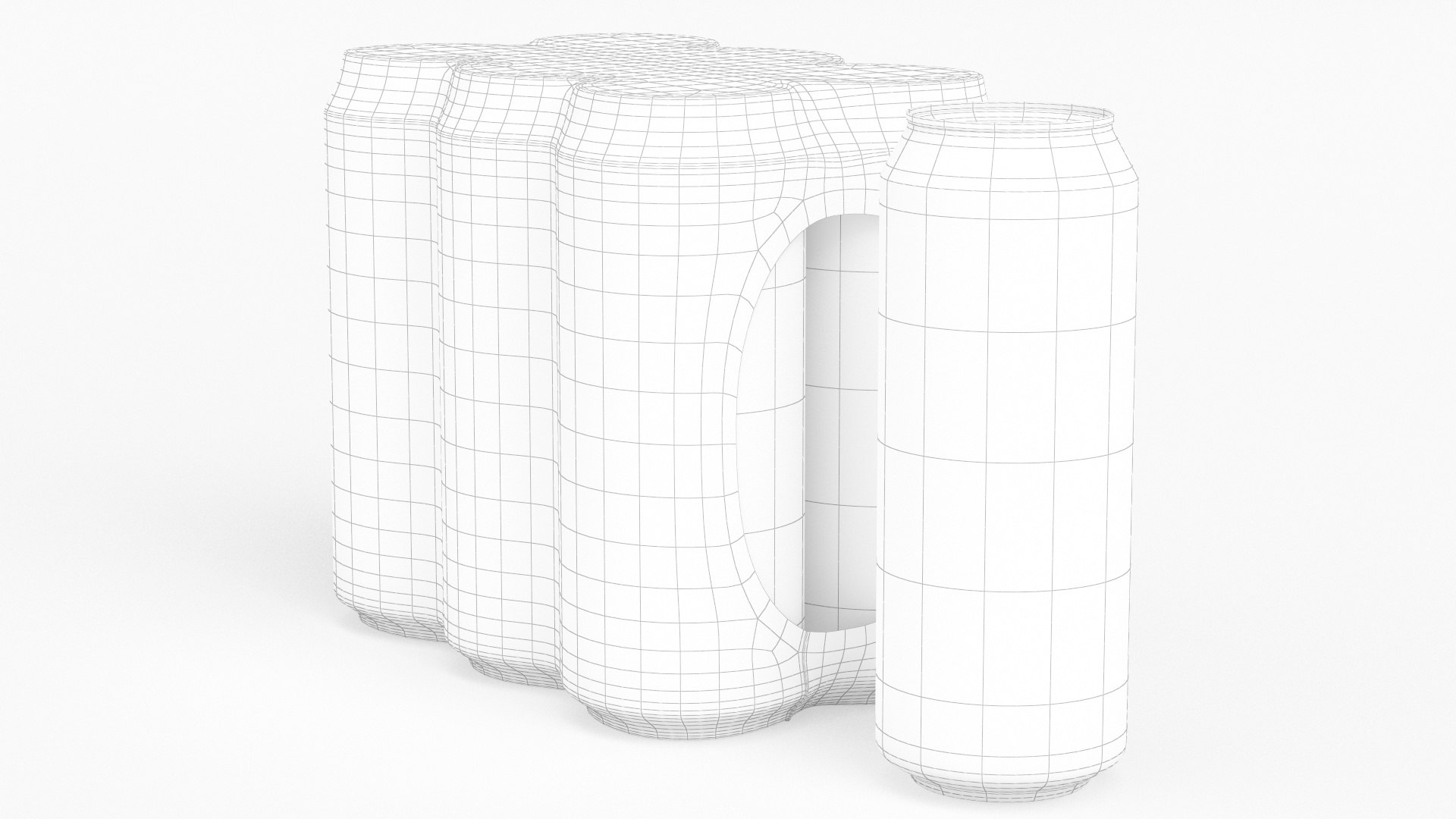 3D pack cans shrinkwrapped packaging - TurboSquid 1619106