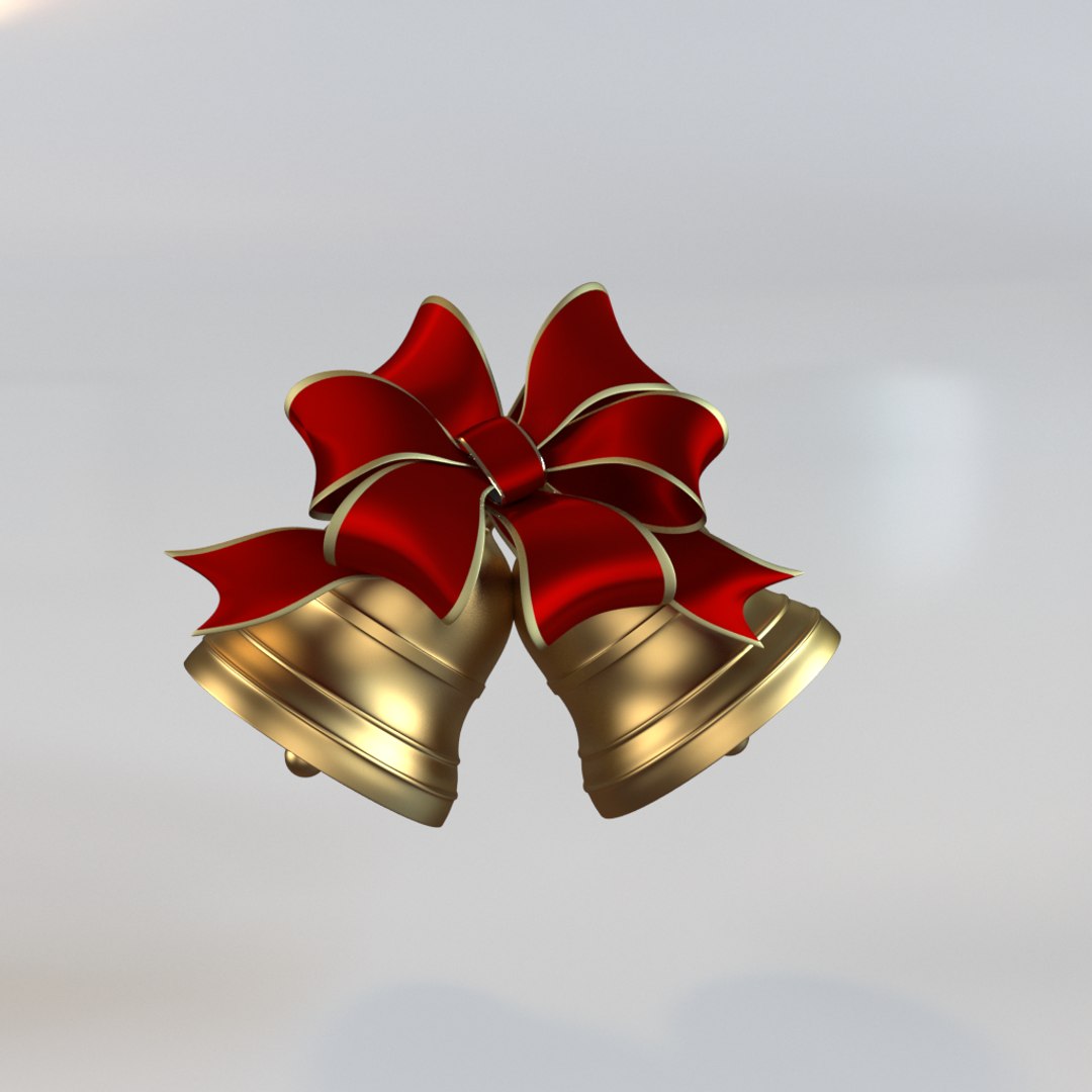 3d christmas bells model