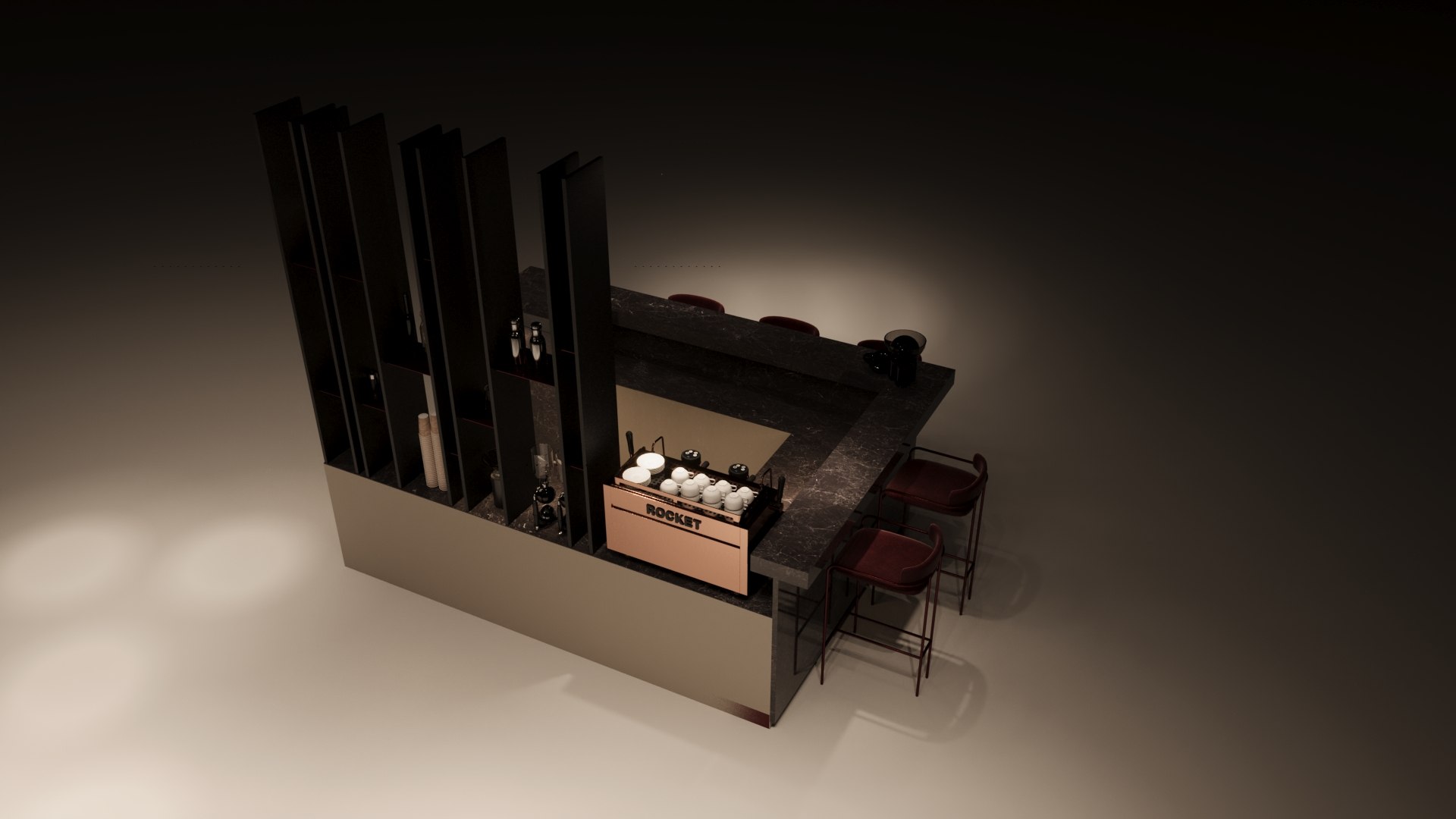 Club House Counter Model - TurboSquid 2160894