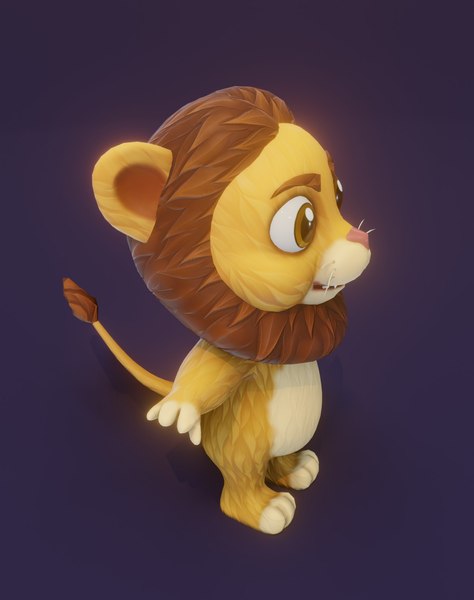 modelo 3d León De Dibujos Animados Animado Modelos de 3D - TurboSquid ...
