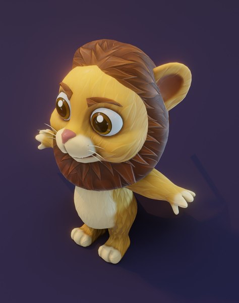 modelo 3d León De Dibujos Animados Animado Modelos de 3D - TurboSquid ...
