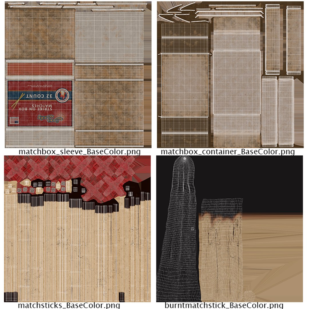 3D Box Of Matches Model - TurboSquid 2052147