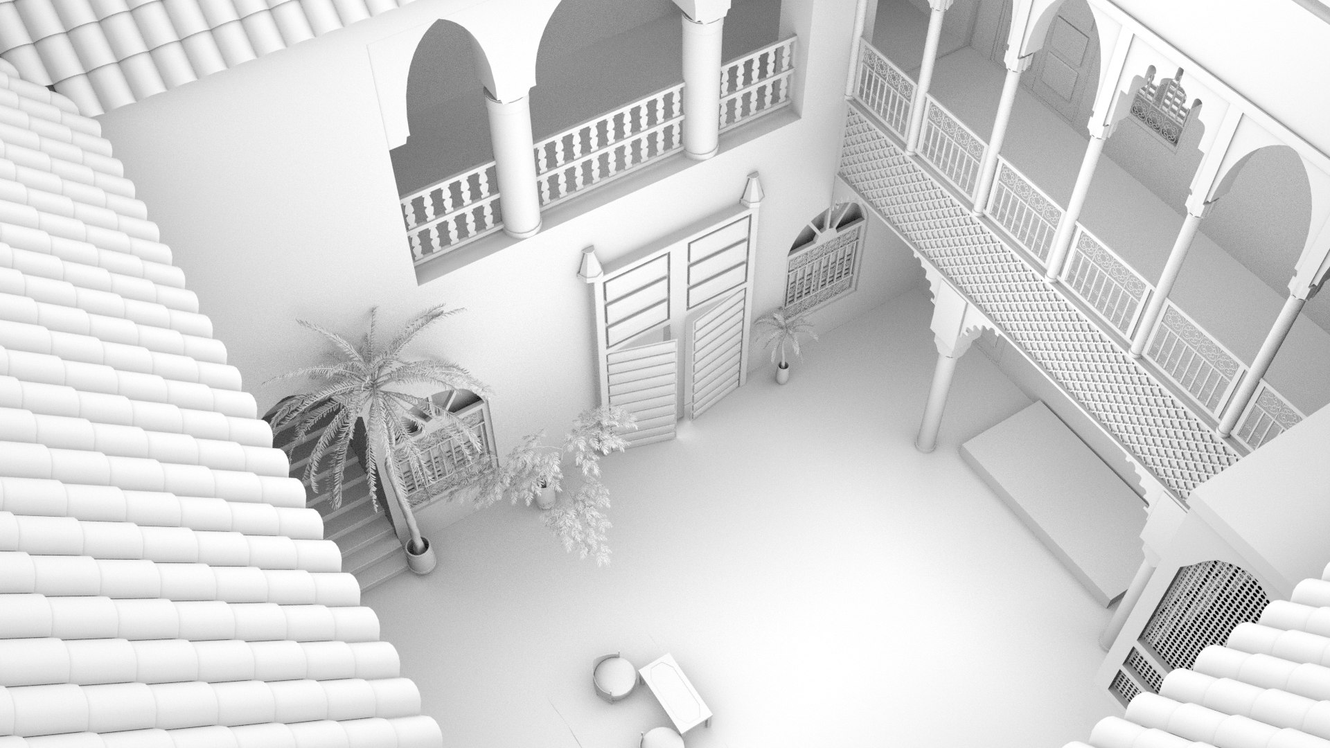 3D Model Traditional Moroccan House Building - TurboSquid 1661854