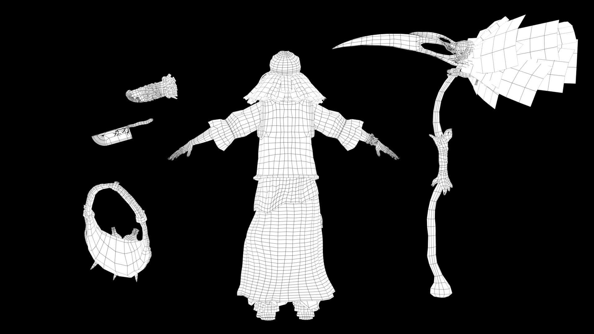 3D Character Scythe Model - TurboSquid 1709844