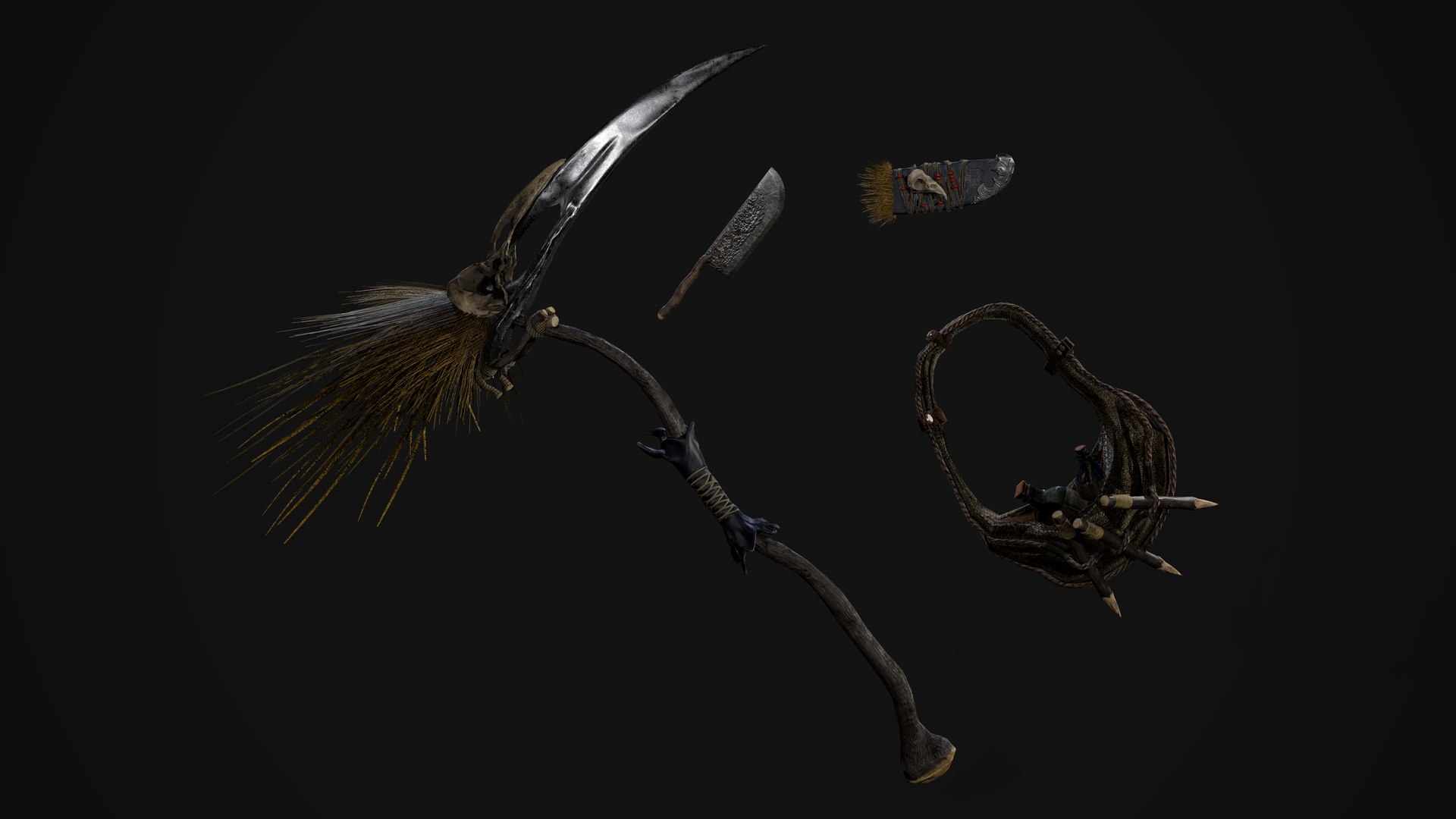 3D Character Scythe Model - TurboSquid 1709844