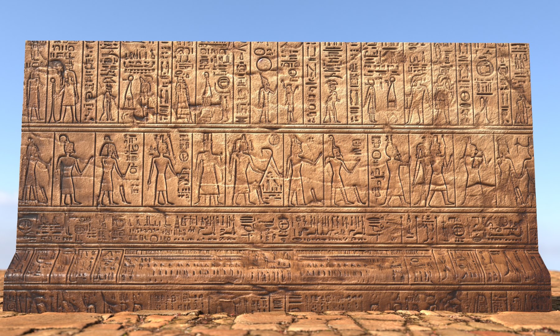 Egyptian Walls Pack 3d Turbosquid 2192407