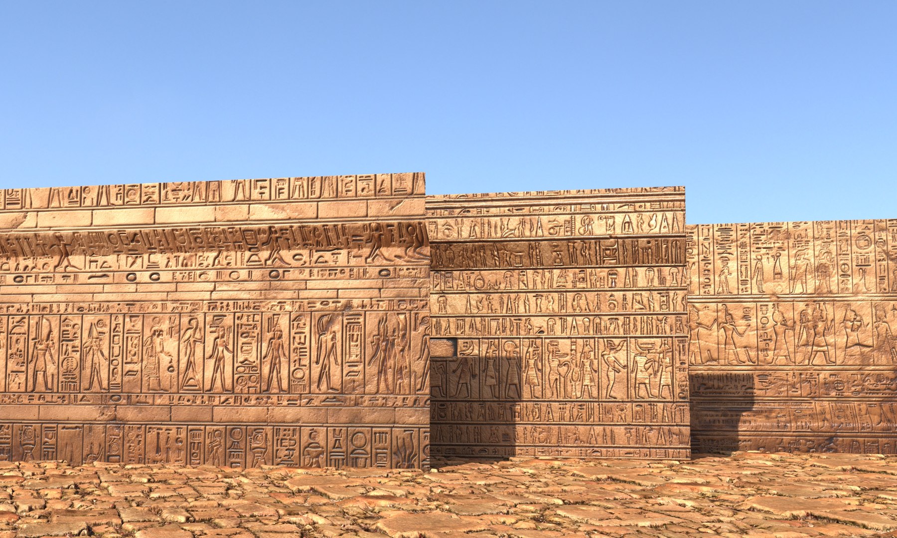 Egyptian Walls Pack 3D - TurboSquid 2192407
