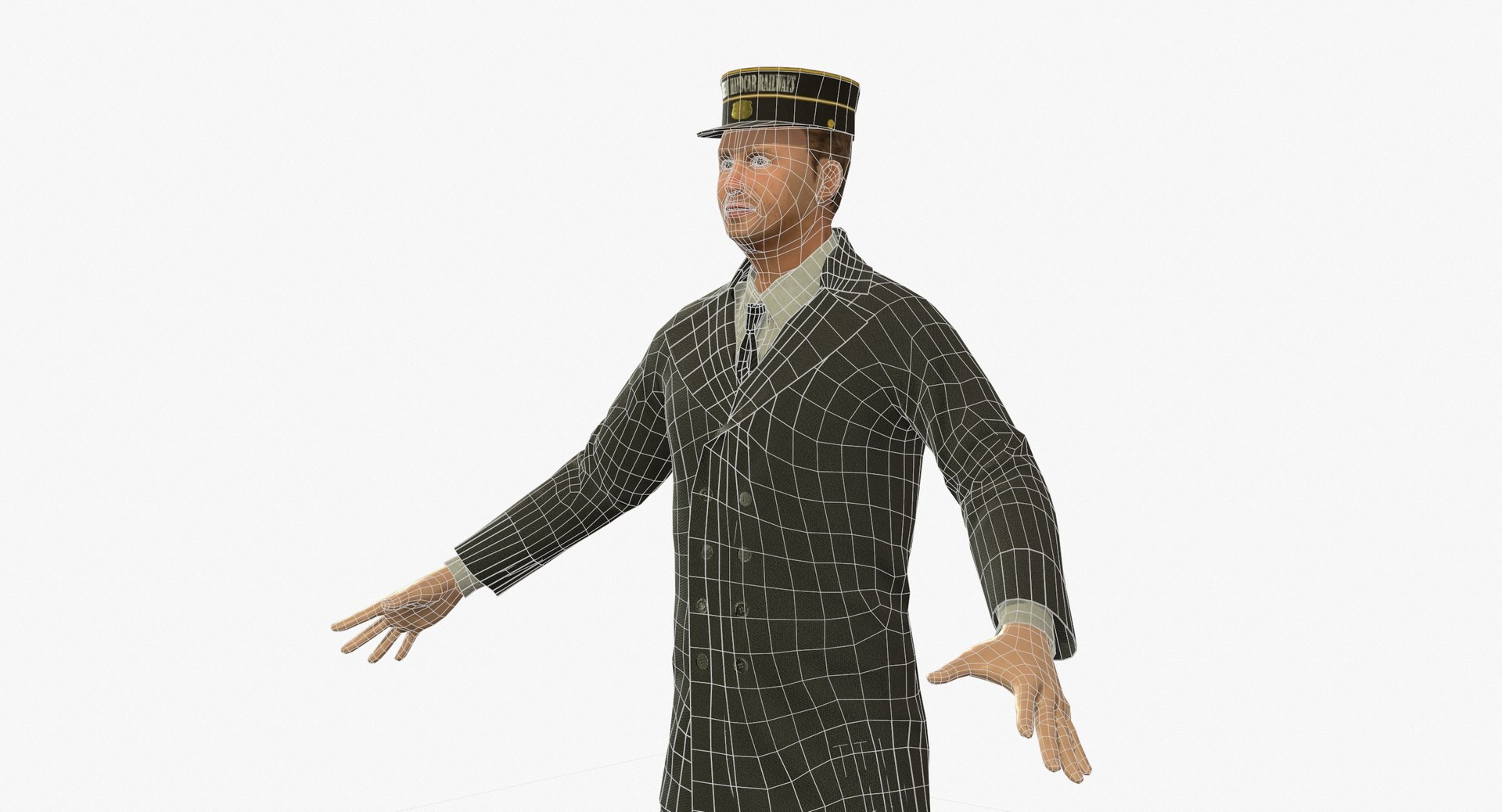 Railroad Porter Rigged Pbr 3D Model | 1145290 | TurboSquid