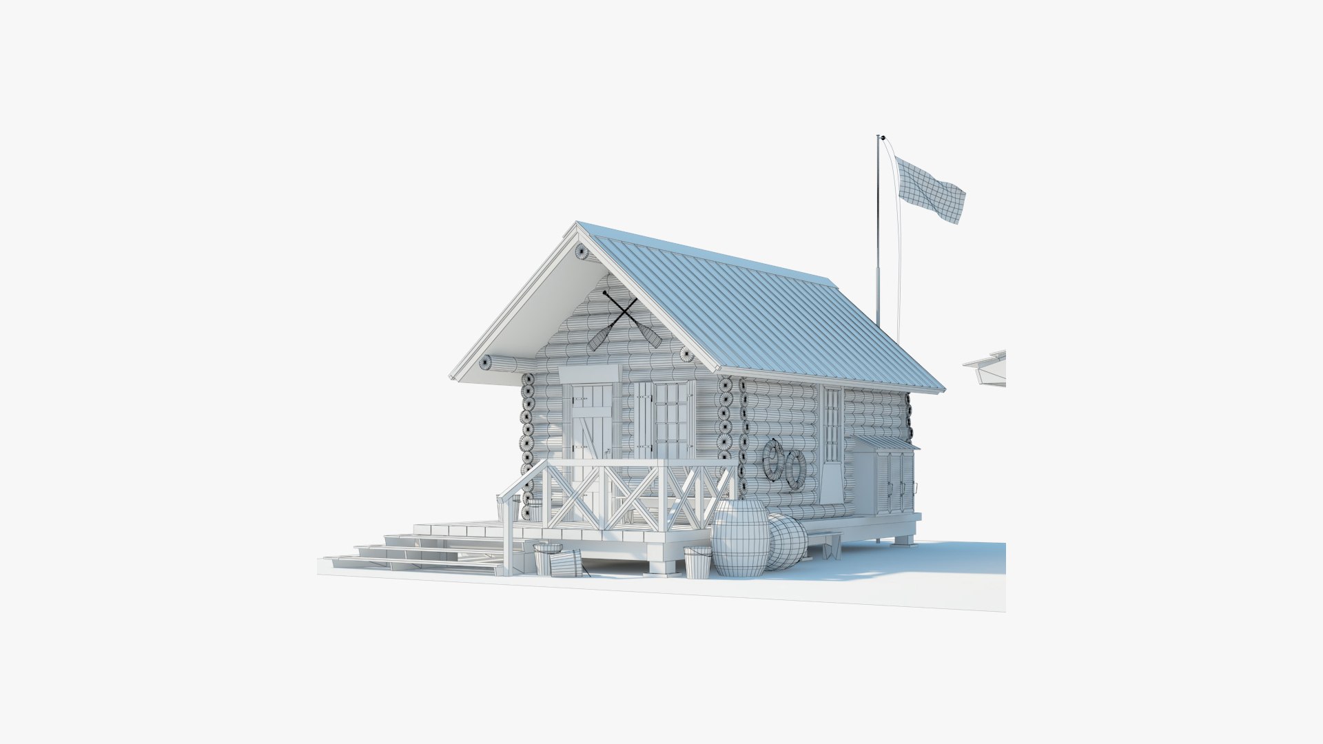 3D Log Cabin - TurboSquid 2071944