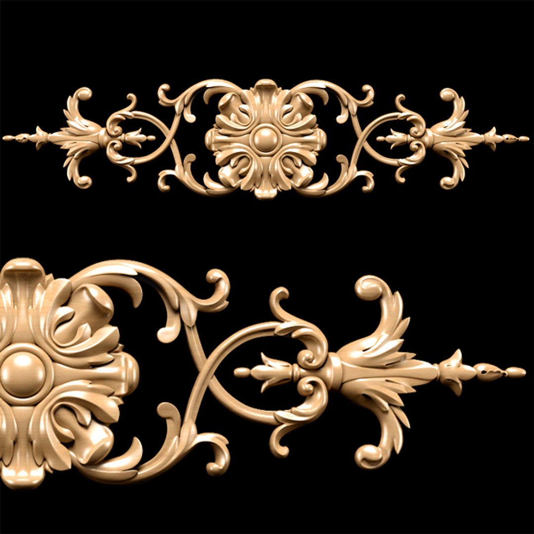 3D Classic Carving Trim - TurboSquid 1555950