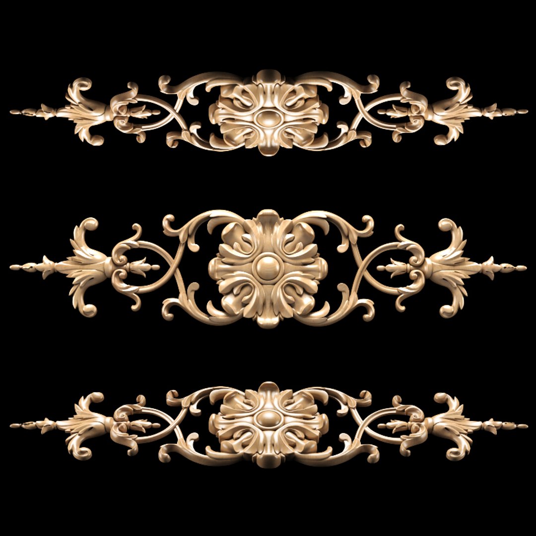 3D Classic Carving Trim - TurboSquid 1555950