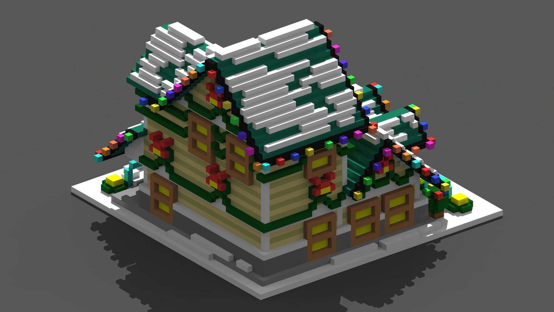 Voxel house model - TurboSquid 1351175