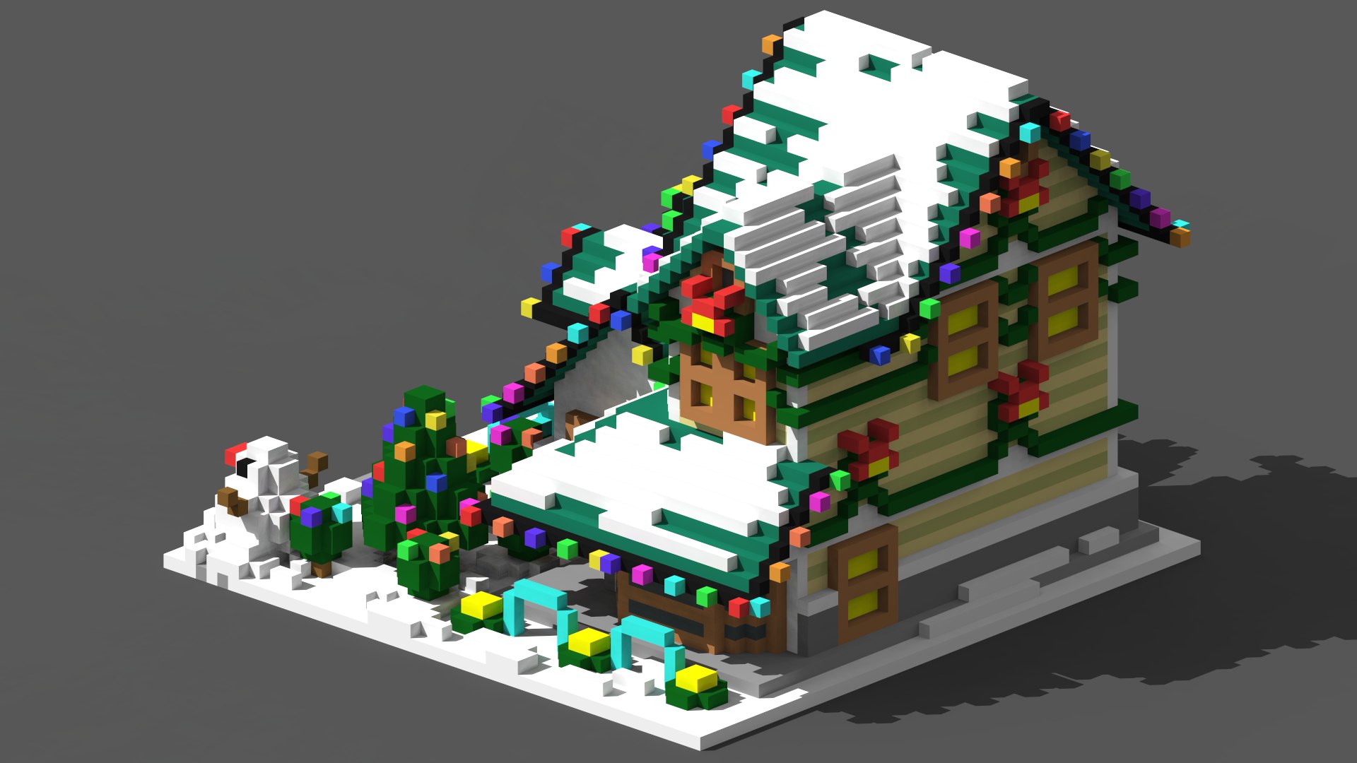 Voxel house model - TurboSquid 1351175