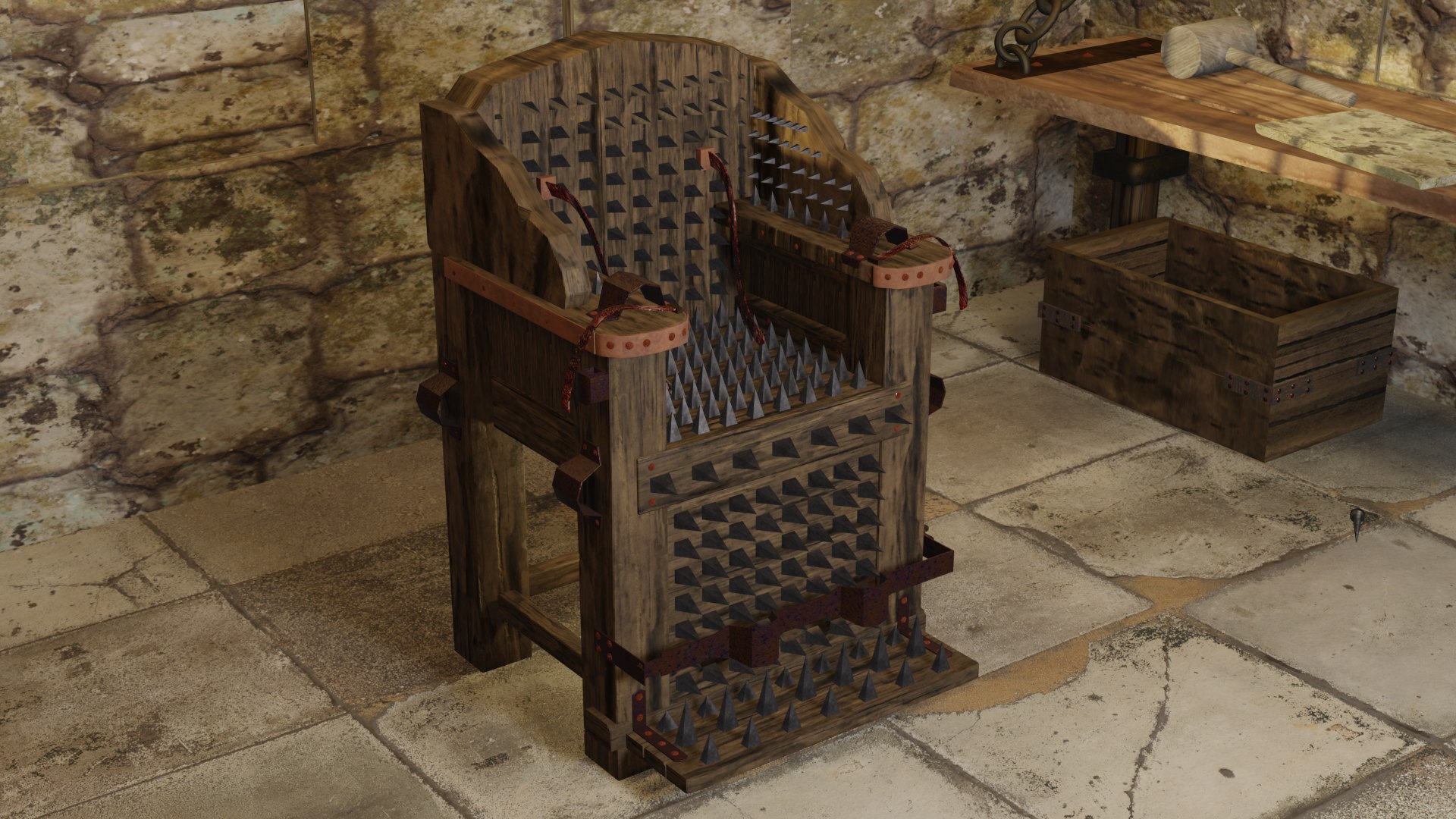 3D Iron Chair - TurboSquid 2084292