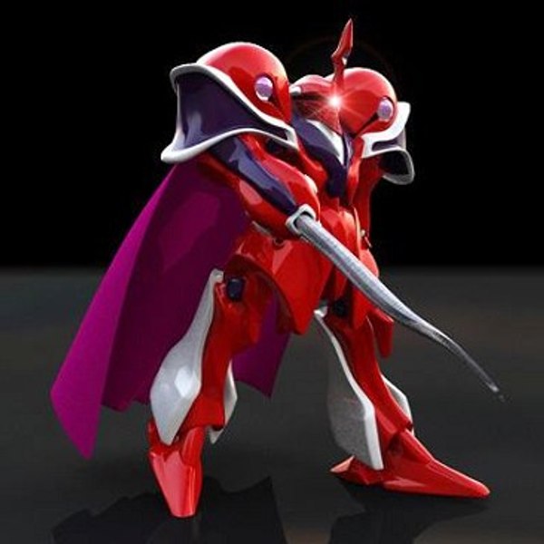 3d medieval knight red leader model