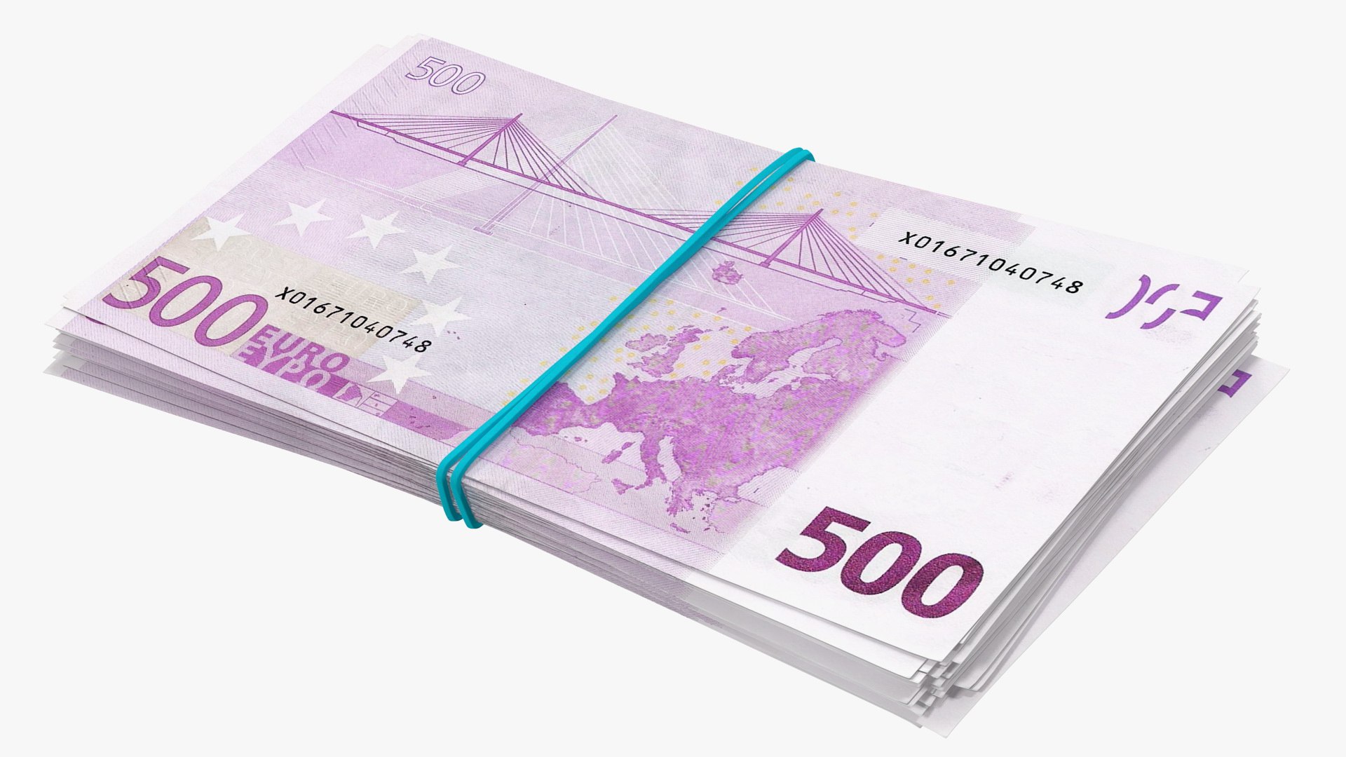 3D 500 Euro Banknotes Bills Model - TurboSquid 1443304