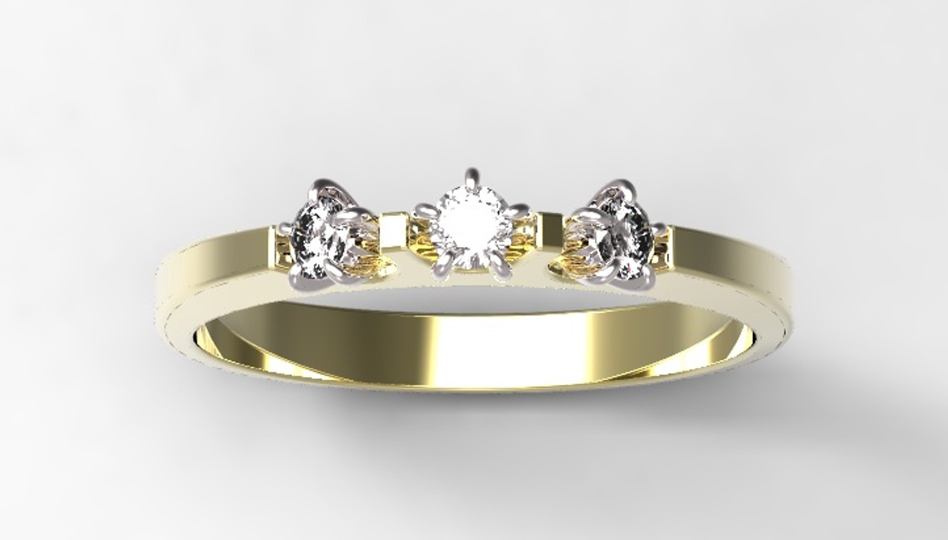 3d gold ring