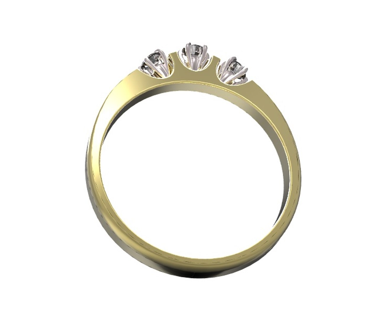3d gold ring
