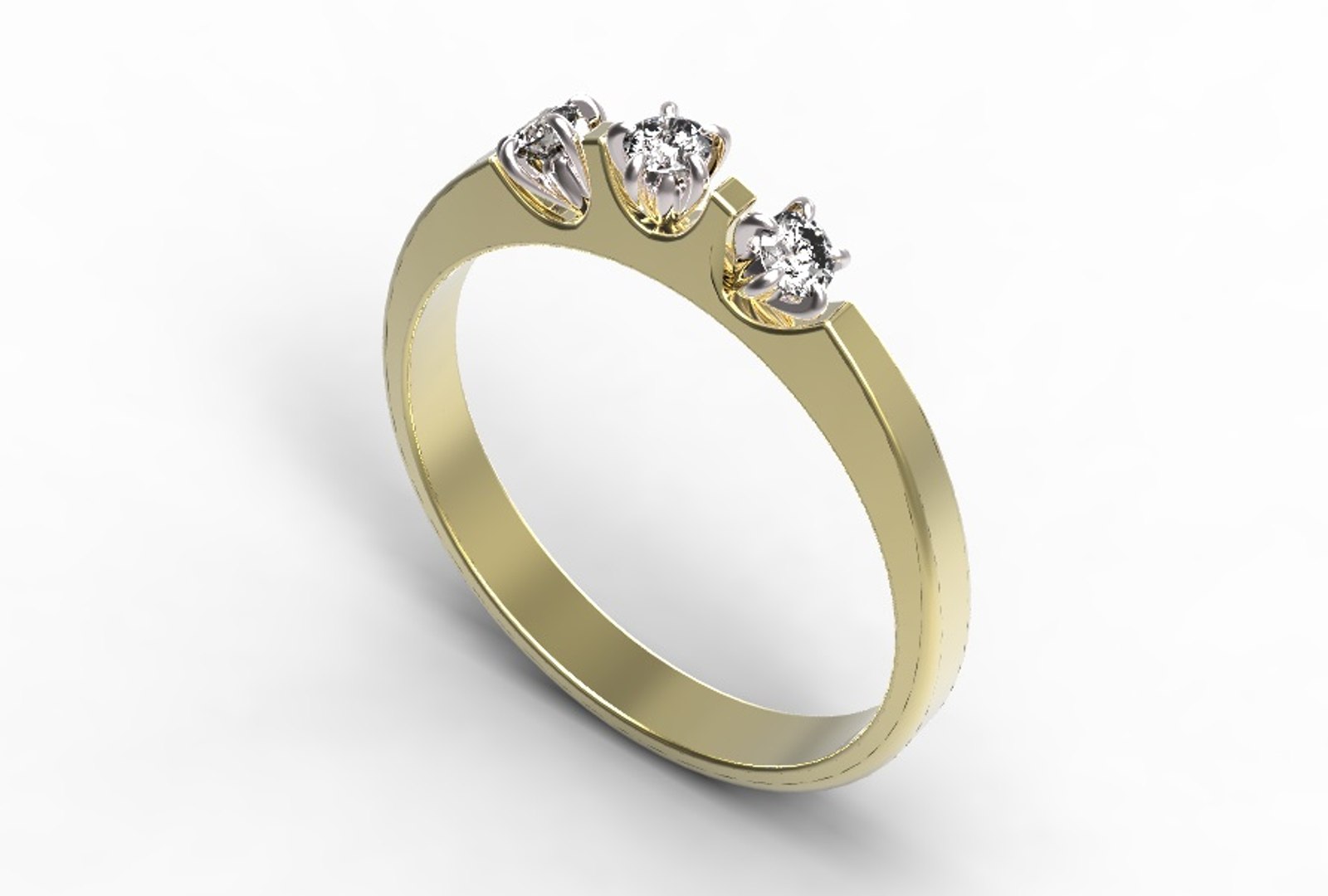 3d gold ring