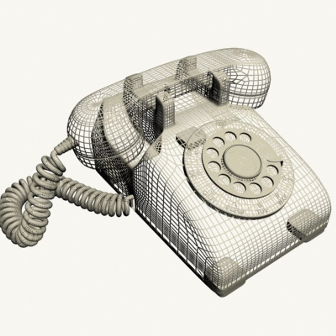 3d Rotary Telephone Model