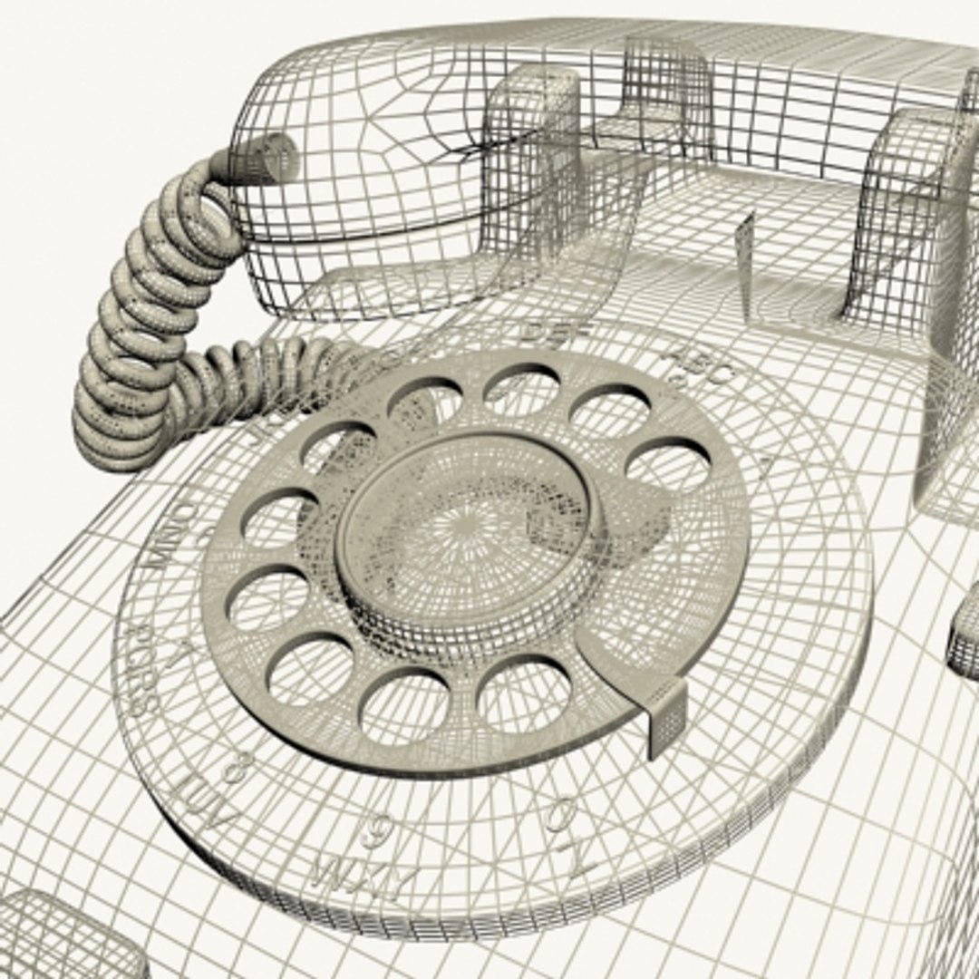 3d Rotary Telephone Model